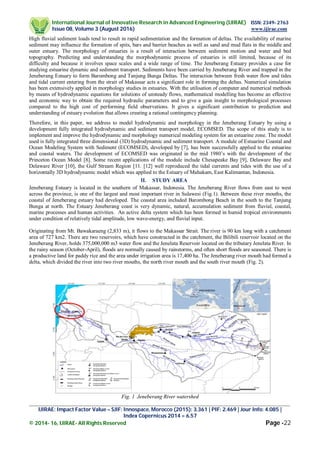 Hydrodynamics and Morphological Changes Numerical Model of the Jeneberang Estuary | PDF