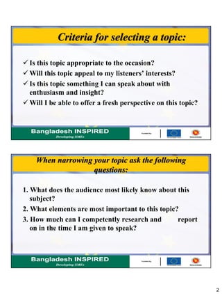 04. choosing & developing topics | PDF