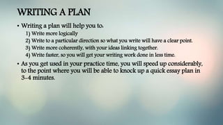 ESSAY WRITING: PLANNING TECHNIQUES | PPTX