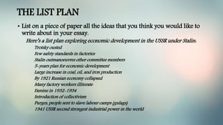 ESSAY WRITING: PLANNING TECHNIQUES | PPTX