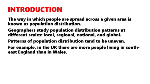 GEOGRAPHY IGCSE: POPULATION DENSITY AND DISTRIBUTION | PPTX