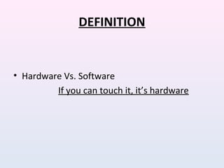 04. features hardware and software - ipo of computer | PPT | Computing | Technology & Computing