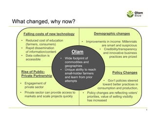 Olam international: Why Sustainable Rice? | PPT | Free Download