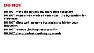 FIRST AID: TRANSPORT | PPTX