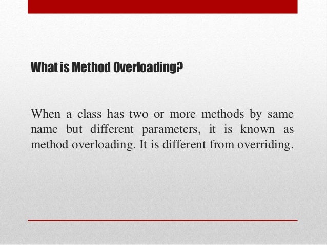 Method Overloading