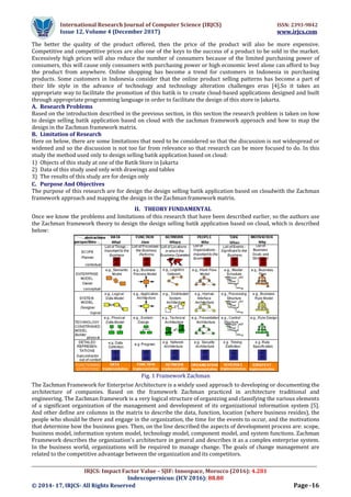 ZACHMAN FRAMEWORK APPROACH FOR DESIGN SELLING BATIK APPLICATION BASED ON CLOUD | PDF