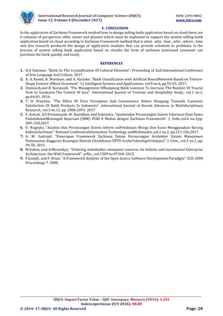 ZACHMAN FRAMEWORK APPROACH FOR DESIGN SELLING BATIK APPLICATION BASED ...