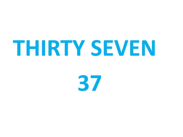 NUMBERS FROM 1 TO 50 | PPT