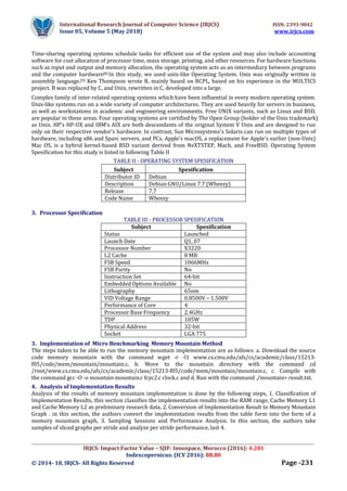 PERFORMANCE MEASUREMENT ANALYSIS OF RANDOM ACCESS MEMORY, L2 CACHE AND L1 CACHE ON X86 ...