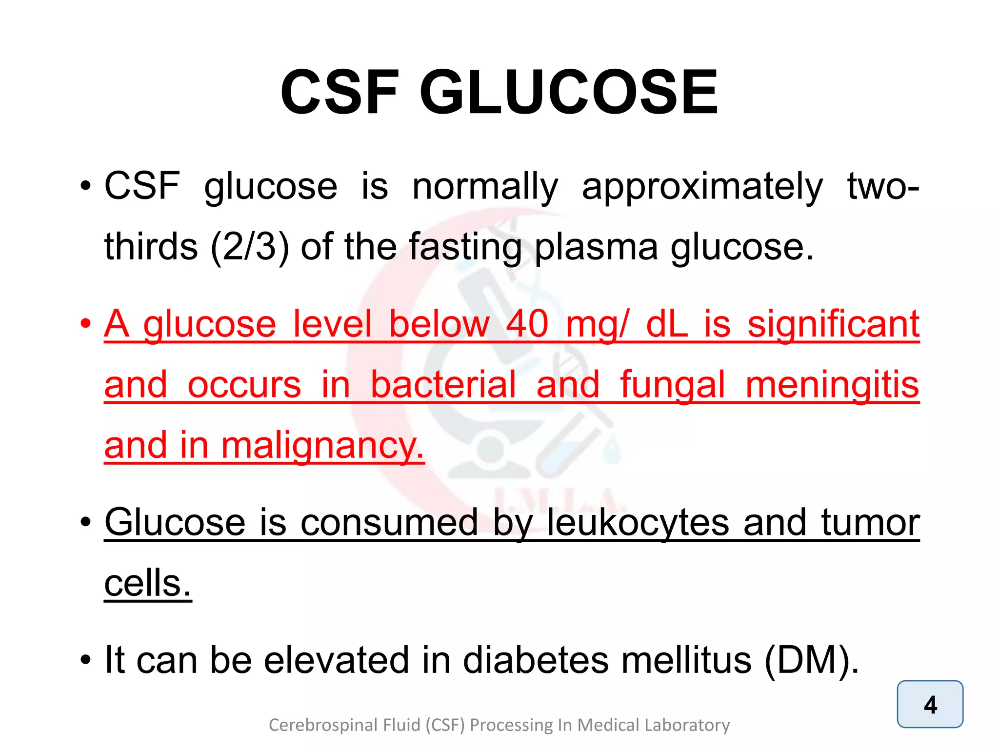 CSF BIOCHEMICAL EXAMINATION | PDF