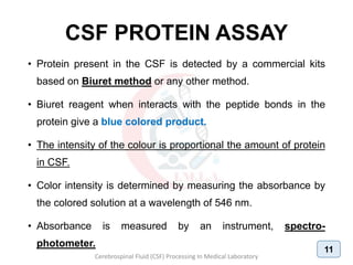 CSF BIOCHEMICAL EXAMINATION | PDF