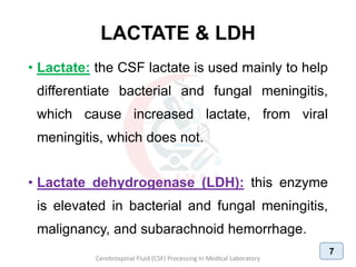 CSF BIOCHEMICAL EXAMINATION | PDF