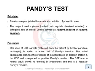CSF BIOCHEMICAL EXAMINATION | PDF