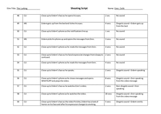 Shooting Script | DOCX