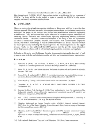 SIPOC MODEL IN MOROCCAN ENGINEERING EDUCATION CONTEXT: LEAN APPROACH | PDF
