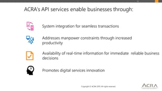Singapore. ACRA's Data Services Journey. | PPT