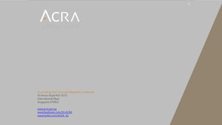 Singapore. ACRA's Data Services Journey. | PPT