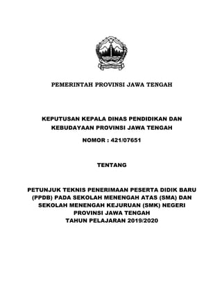 04. juknis ppdb sma & smk 2019 | PDF
