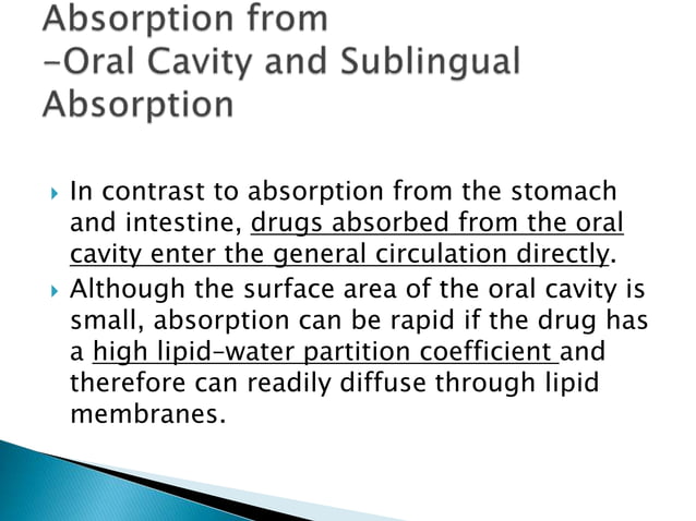 04.0 drug absorption | PPT