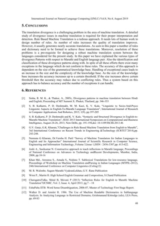 HANDLING CHALLENGES IN RULE BASED MACHINE TRANSLATION FROM MARATHI TO ...