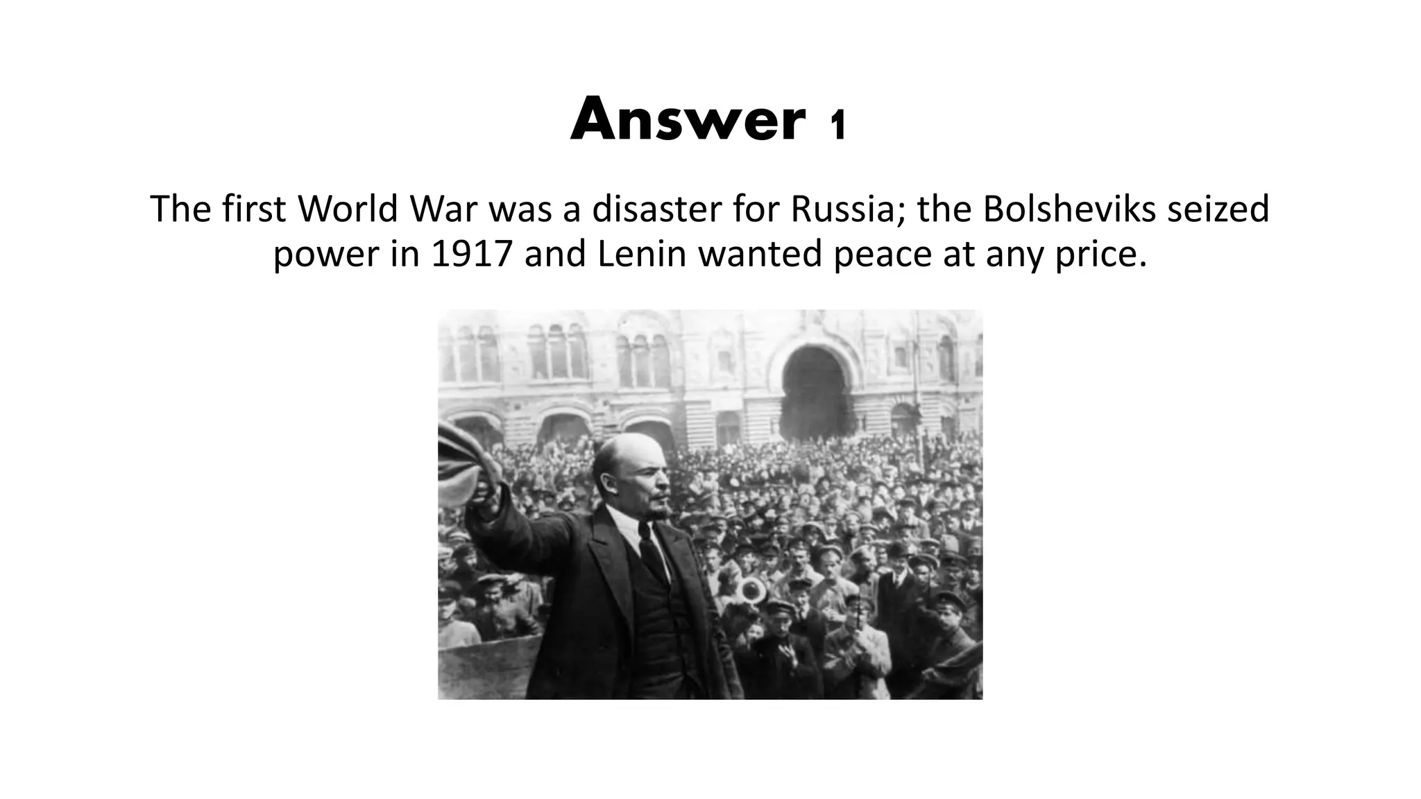 REVISION IGCSE CAMBRIDGE HISTORY: TREATY OF BREST-LITOVSK | PPTX