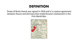 REVISION IGCSE CAMBRIDGE HISTORY: TREATY OF BREST-LITOVSK | PPTX