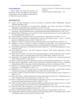 Preliminary study of Prescription audit for evaluation of prescribing ...