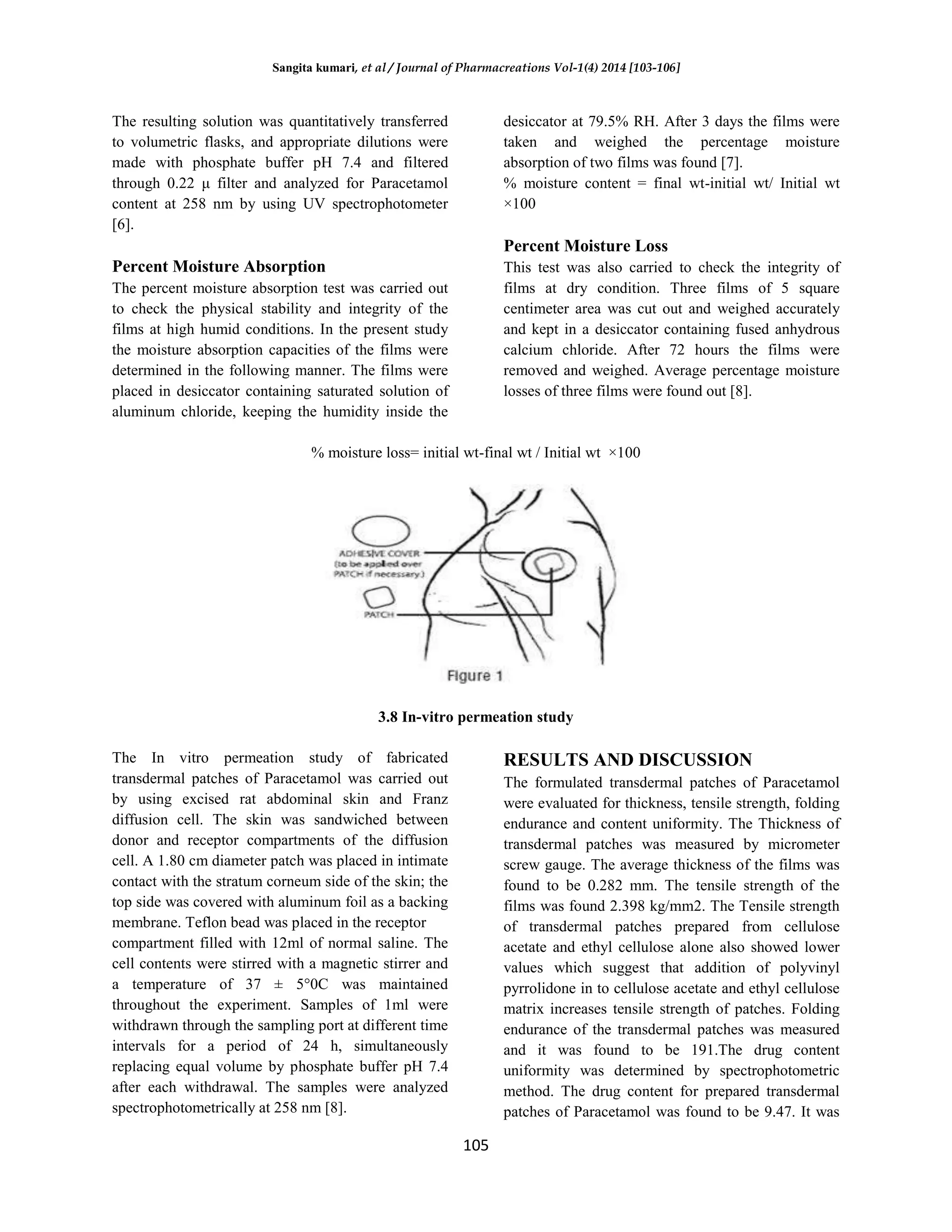 Novel drug delivery systems (NDDS) formulation and evaluation of transdermal patches of ...