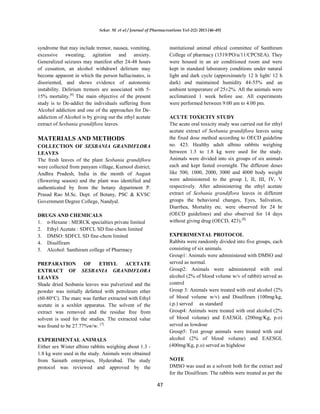 "INTERACTION OF ETHYL ACETATE EXTRACT OF SESBANIA GRANDIFLORA LINN ...