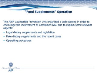 Session 4: Domenico Di Giorgio AIFA Italy / SPOC model cooperation ...