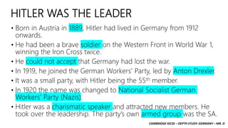 IGCSE REVISION - GERMANY: THE ROOTS OF THE NAZI PARTY | PPTX