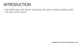 IGCSE REVISION - PEACE TREATIES: THE OTHER TREATIES | PPTX
