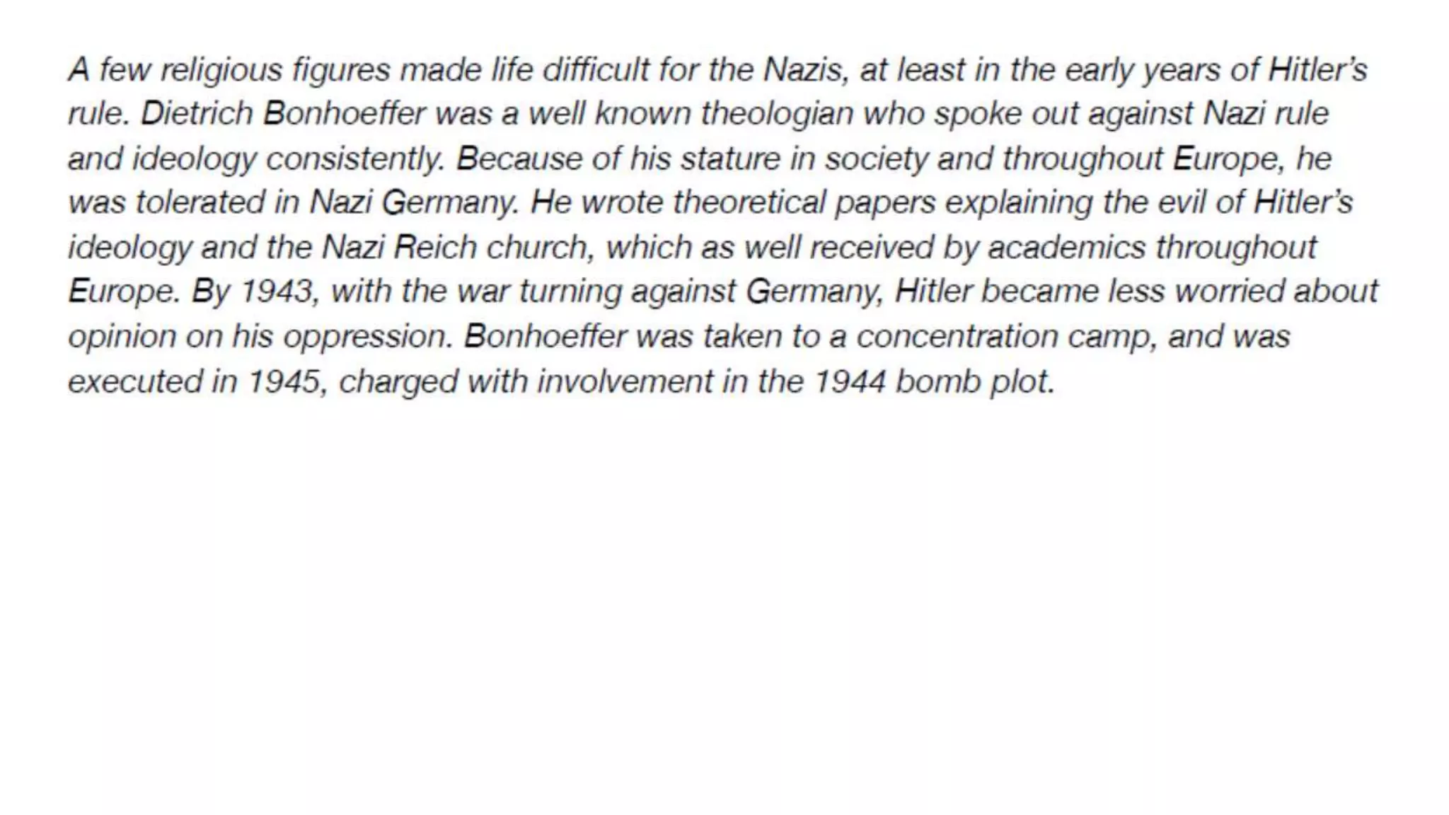 HISTORY IGCSE REVISION - MODEL PAPER 4 - CHURCH OPPOSITION TO NAZI RULE ...
