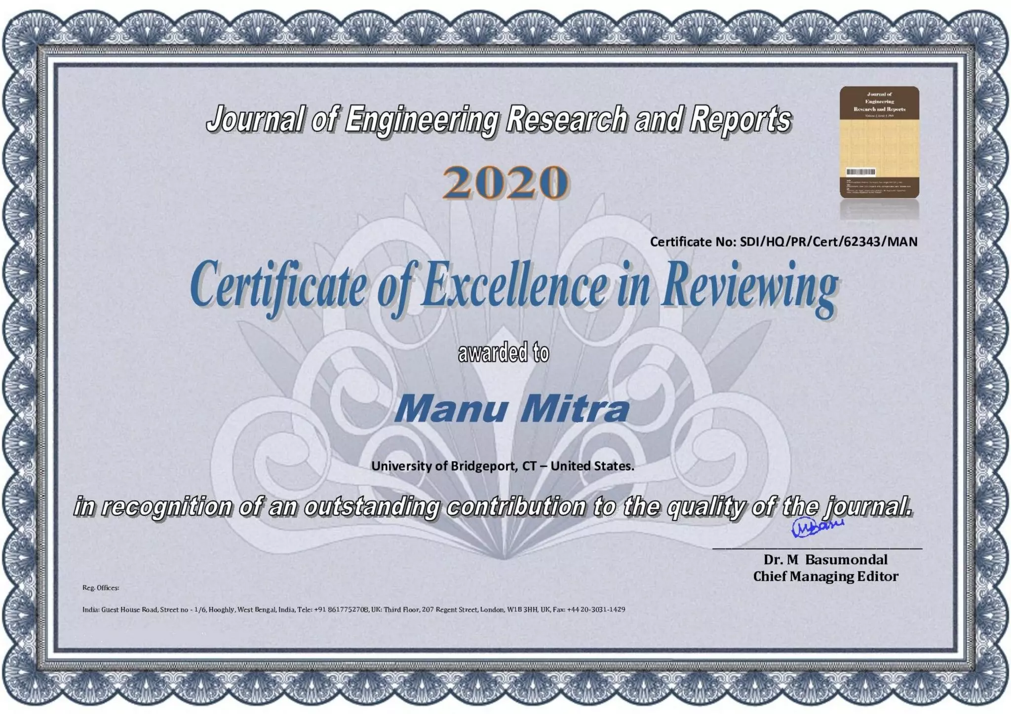 04. reviewer certificate jerr5 | PDF
