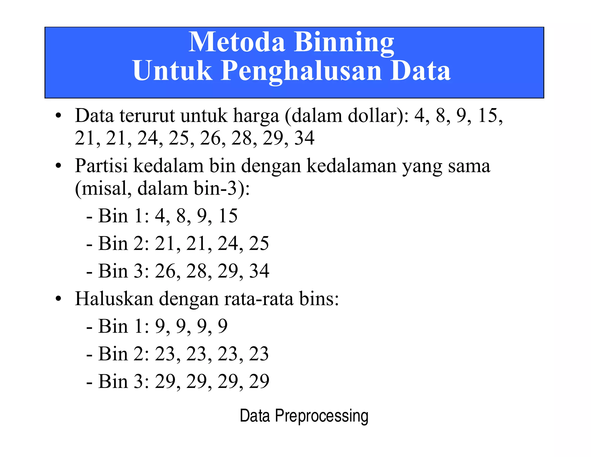APPLIED DATABASE III - Modul Data Preprocessing | PDF