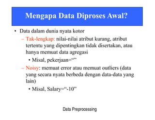 APPLIED DATABASE III - Modul Data Preprocessing | PDF
