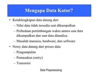 APPLIED DATABASE III - Modul Data Preprocessing | PDF