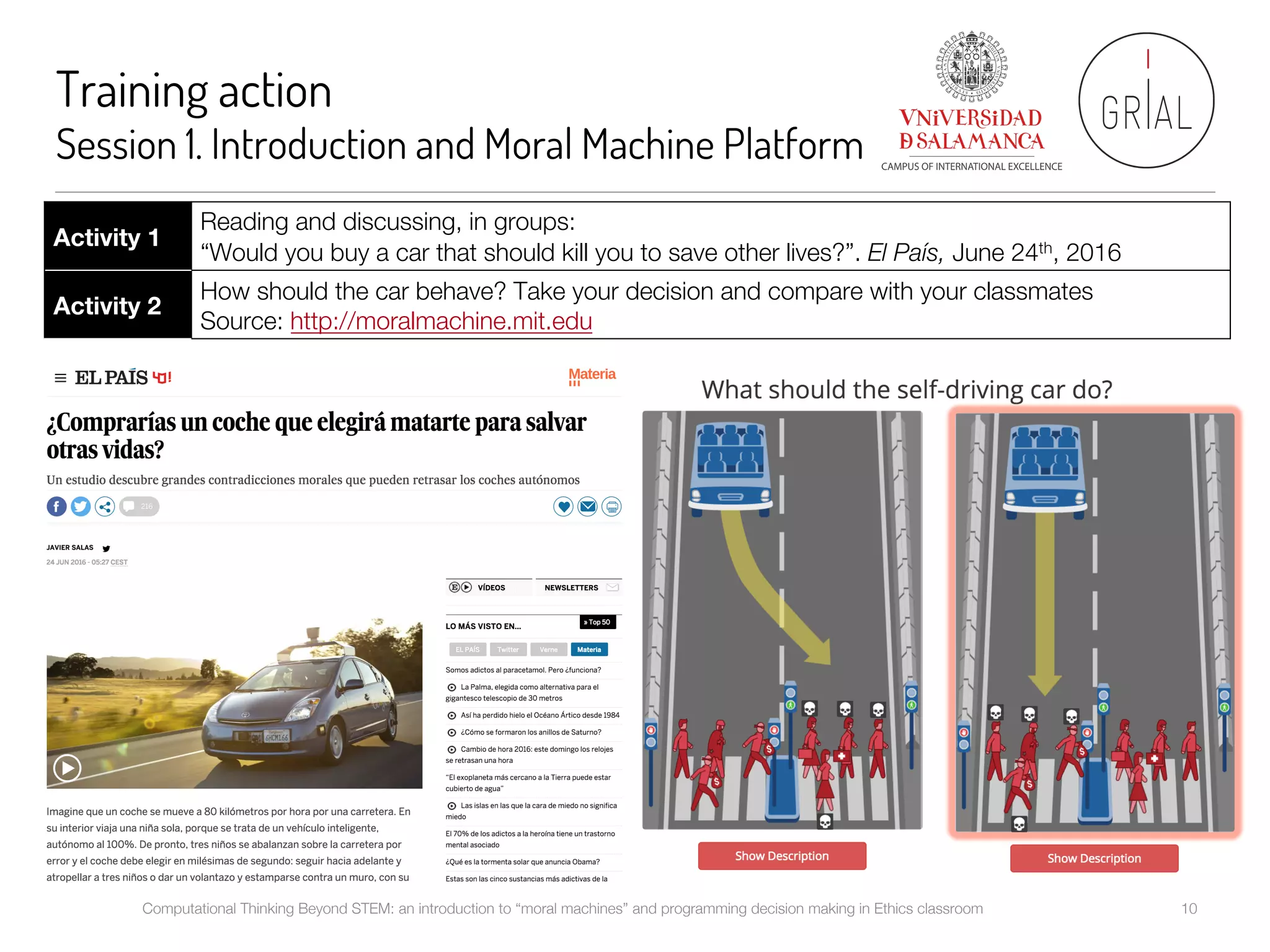 Computational Thinking Beyond Stem An Introduction To Moral Machines” And Programming Decision