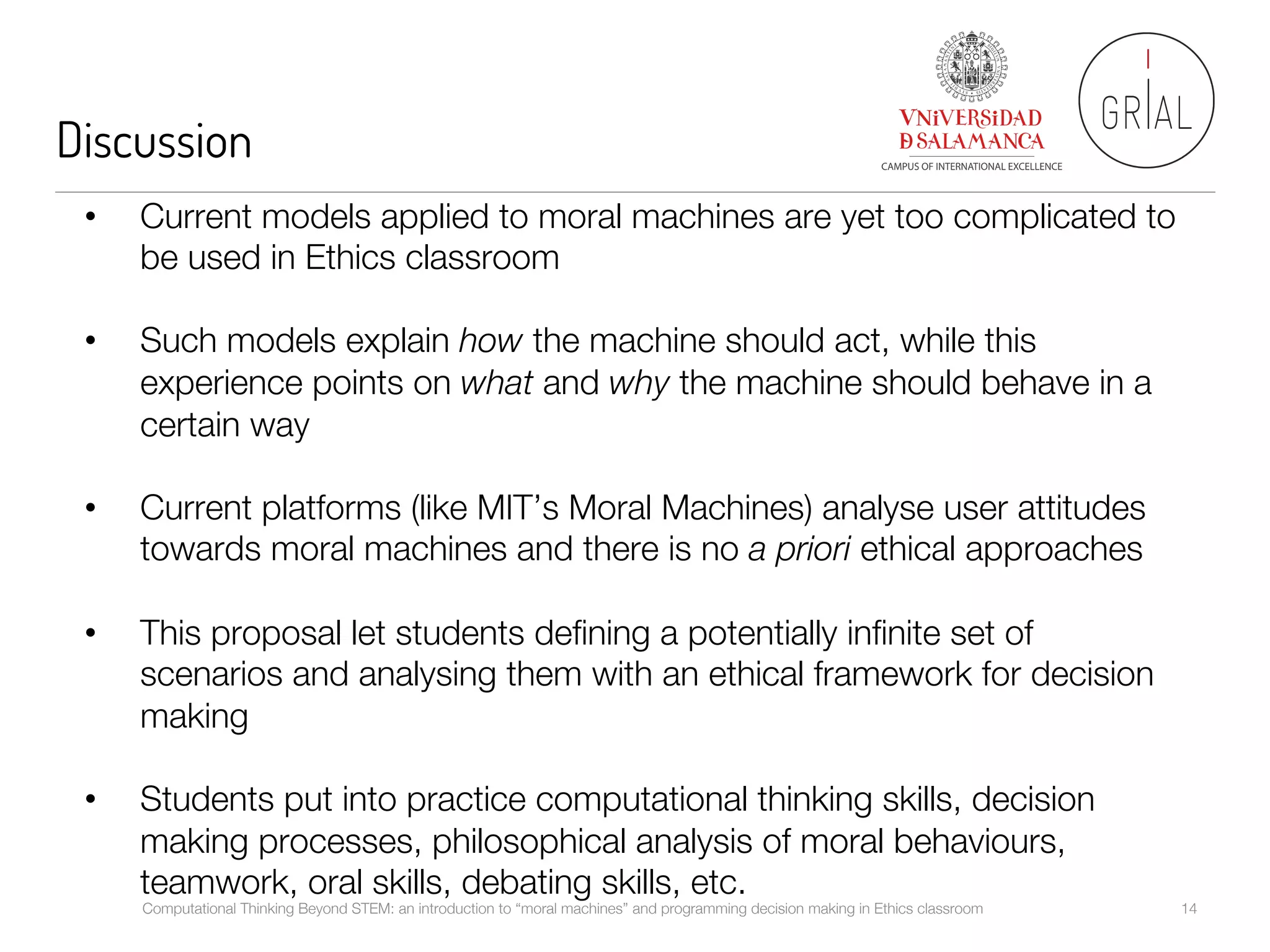 Computational Thinking Beyond Stem An Introduction To Moral Machines” And Programming Decision