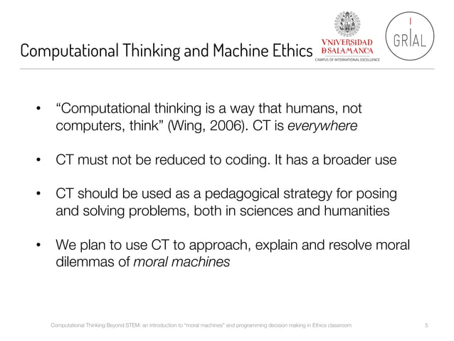 Computational thinking beyond STEM: an introduction to “moral machines ...