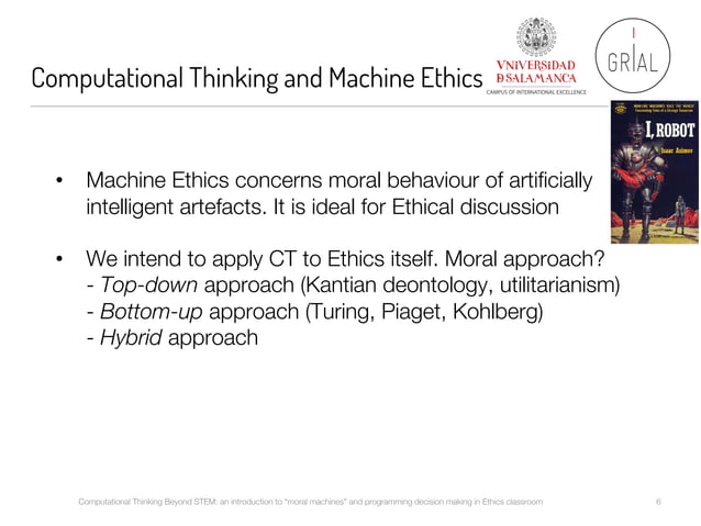 Computational Thinking Beyond Stem An Introduction To Moral Machines