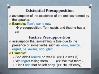 04 presupposition and entailment | PPTX