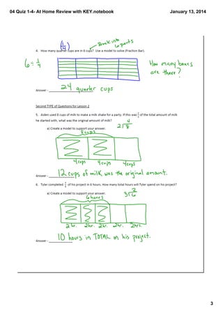 04 quiz 1 4 - at home review sheet- key | PDF