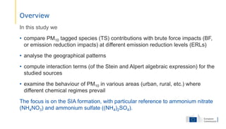 Source apportionment approaches and non-linearities | PPT