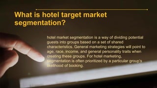 Hotel's Market Segmentation by Dino Leonandri | PDF