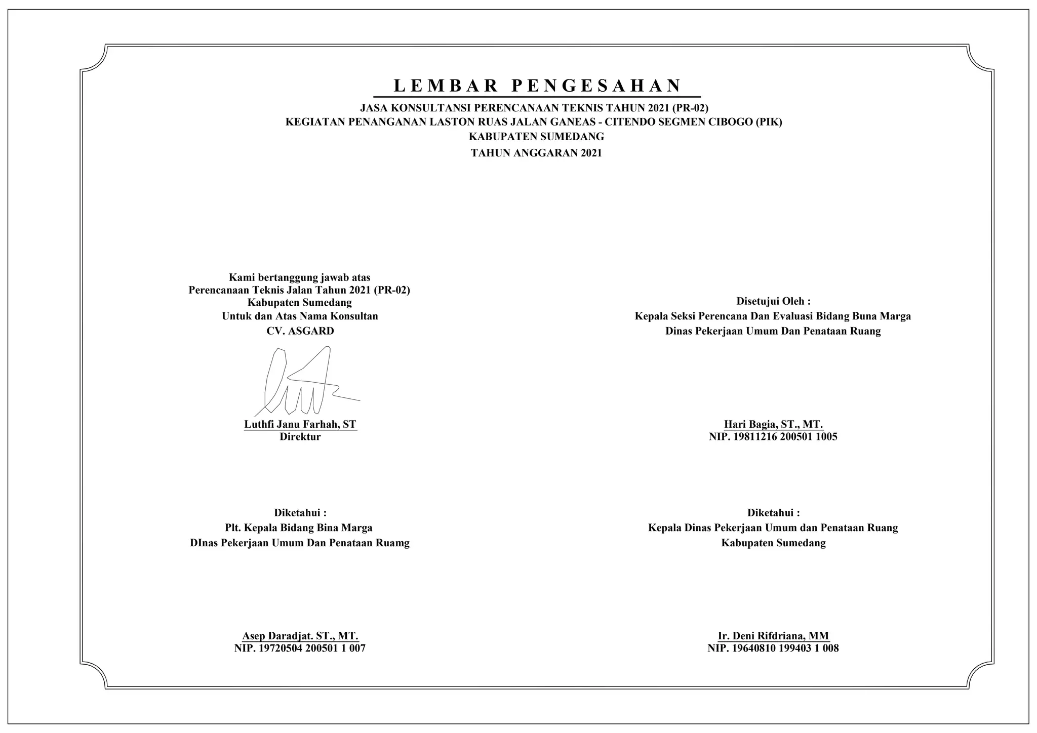 contoh Gambar rencana jalan kabupaten | PDF