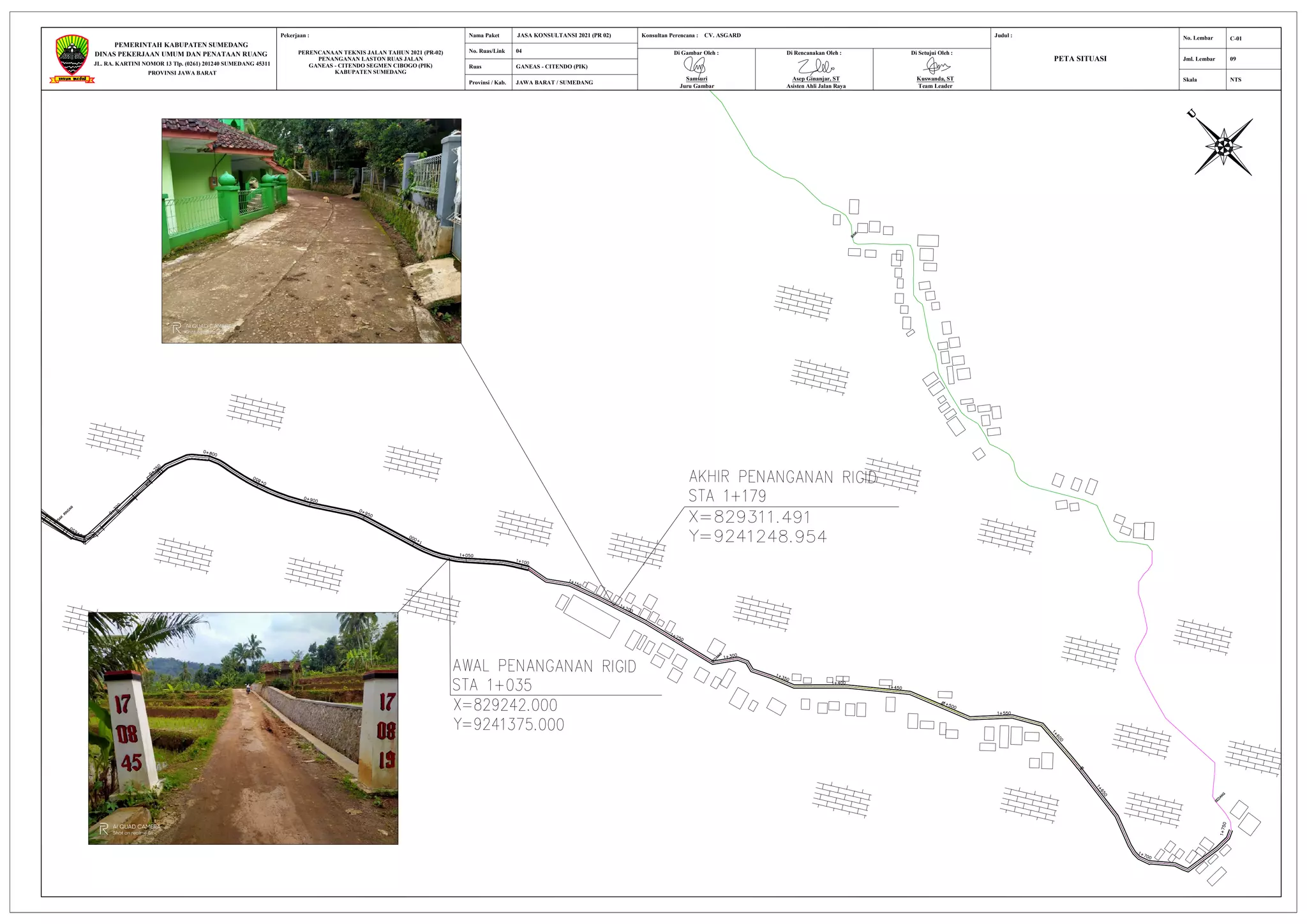 contoh Gambar rencana jalan kabupaten | PDF