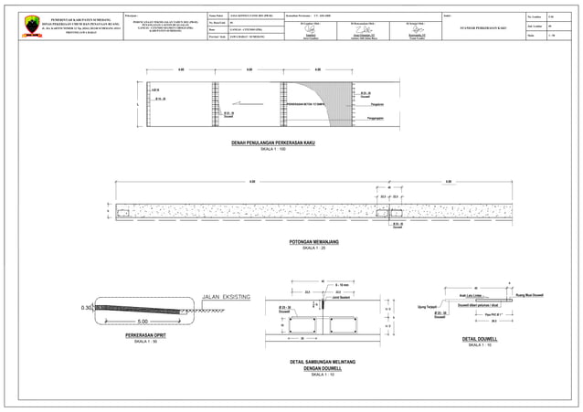 contoh Gambar rencana jalan kabupaten | PDF