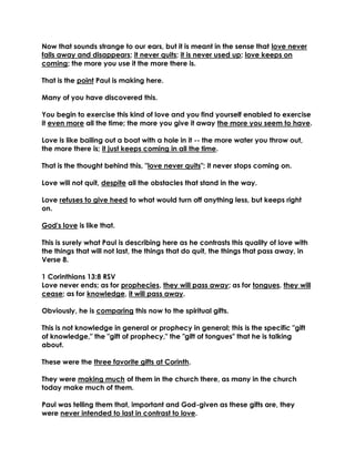 04-22-18, 1 Corinthians 13;1-13, Understanding Love | PDF ...