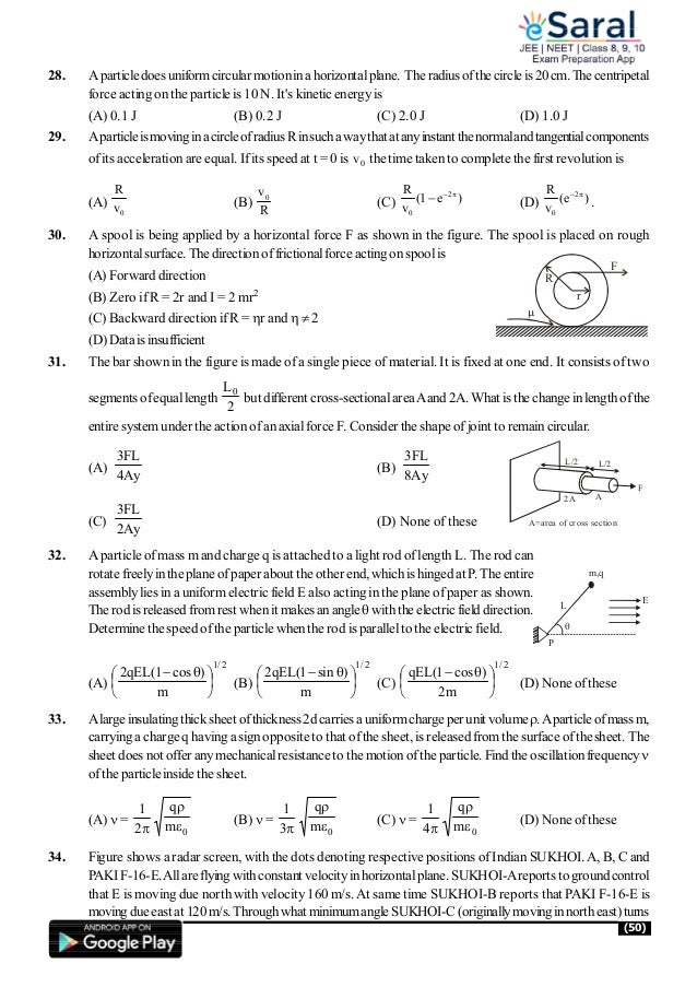 Circular Motion JEE Advanced Important Questions | PDF